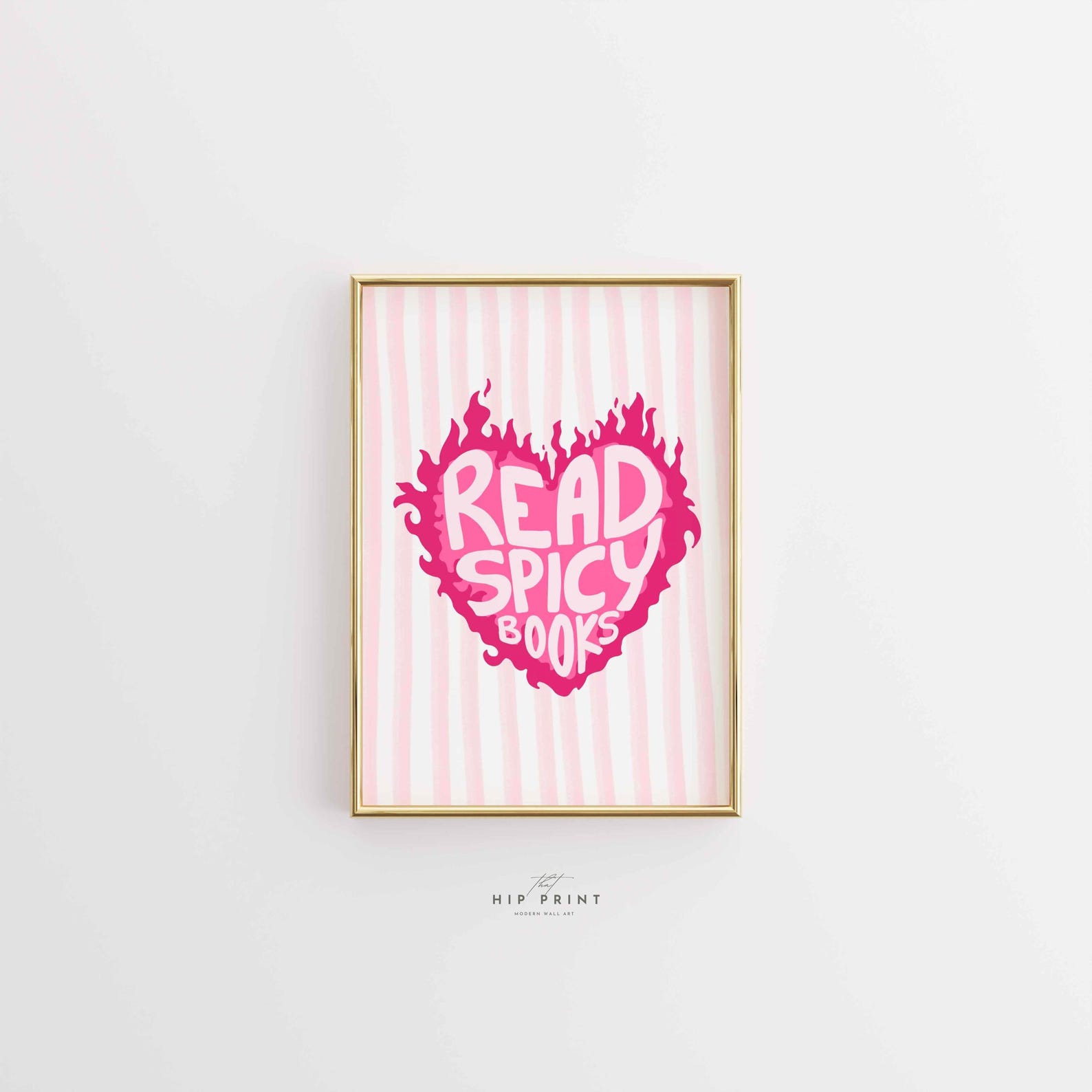 Pink Reading Wall Art, Girly Literary Poster for Bedroom, Spicy ...