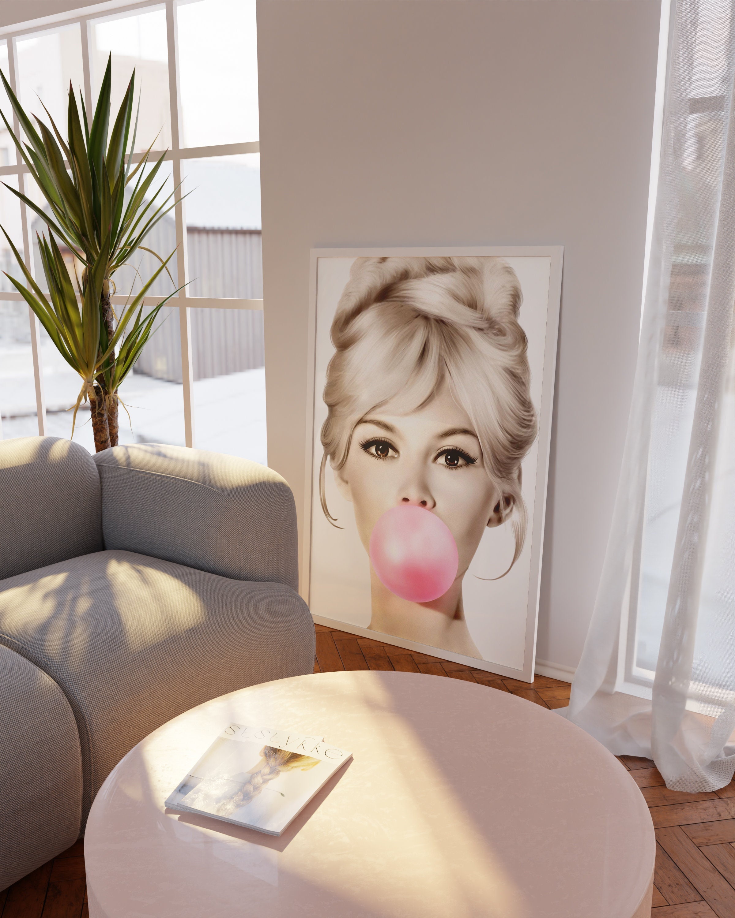 Brigitte Bardot Bubble Gum fashion Art Print INSTANT - Etsy Canada