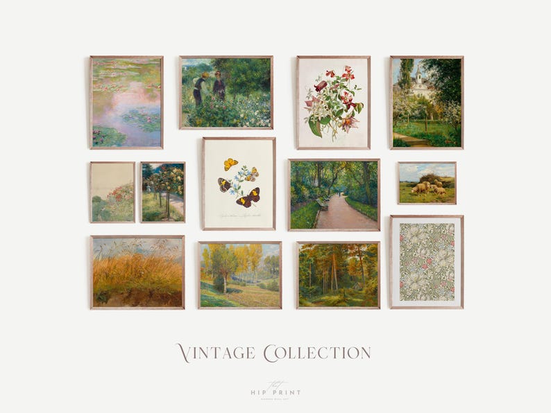 Vintage Gallery Wall Art Set, Eclectic MEGA Bundle (digital Download ...