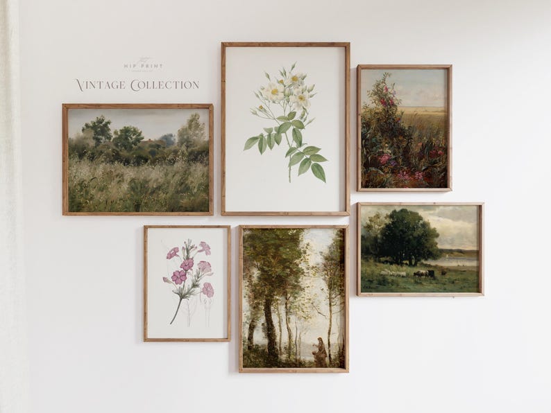 Vintage Gallery Wall Art Set, Eclectic MEGA Bundle (digital Download ...