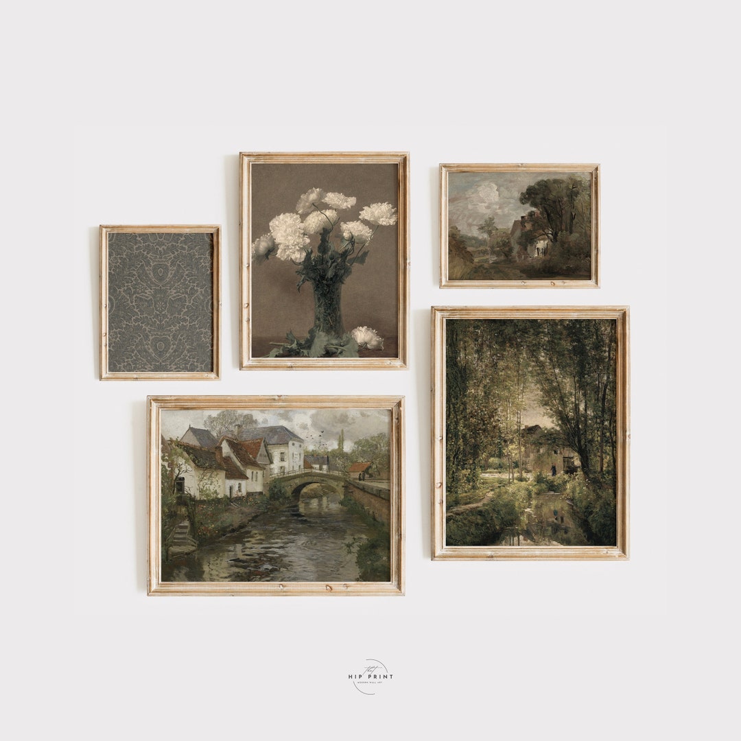 English Countryside Prints,set of 5 Printable Landscape Gallery Wall ...