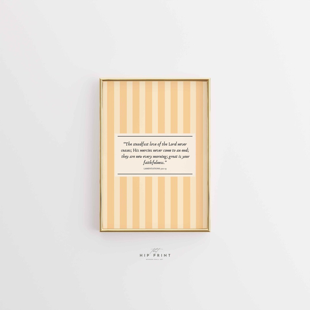 Lamentations 3:22-23 Wall Art, Bible Verse Print, His Mercies Are New ...