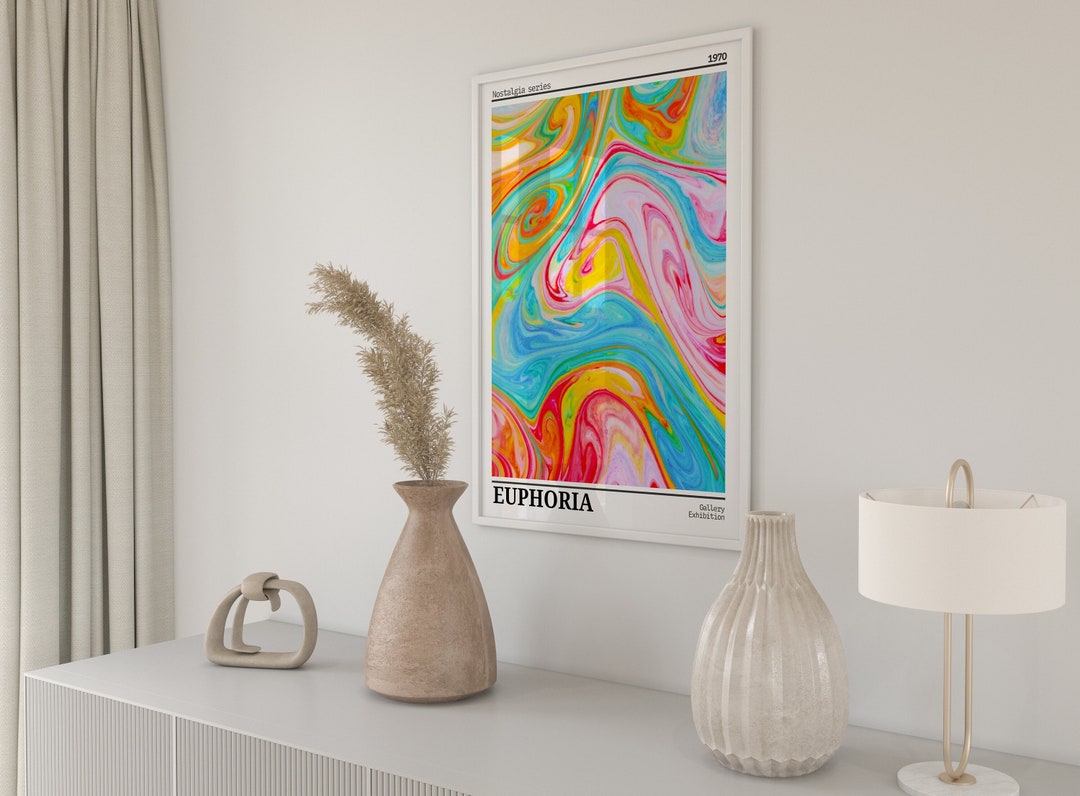 Euphoria Aura Poster, Retro Gradient Poster, Affirmation Poster, Retro ...