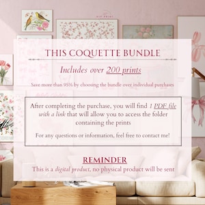 Bundle of 200+ Coquette Wall Art - Feminine Art Prints - Trendy Posters ...