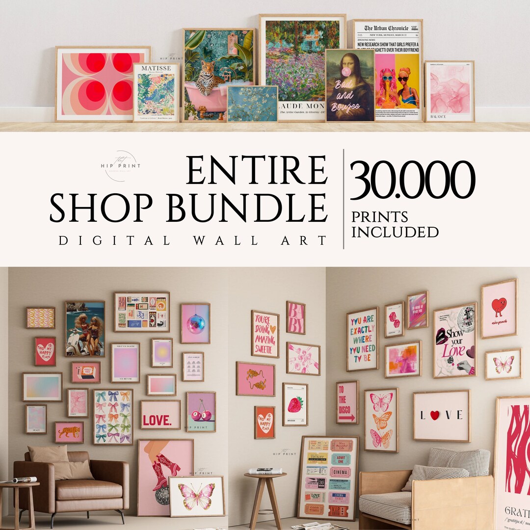 ENTIRE STORE SALE, Wall Art Bundle,vintage Gallery Sets,eclectic and ...