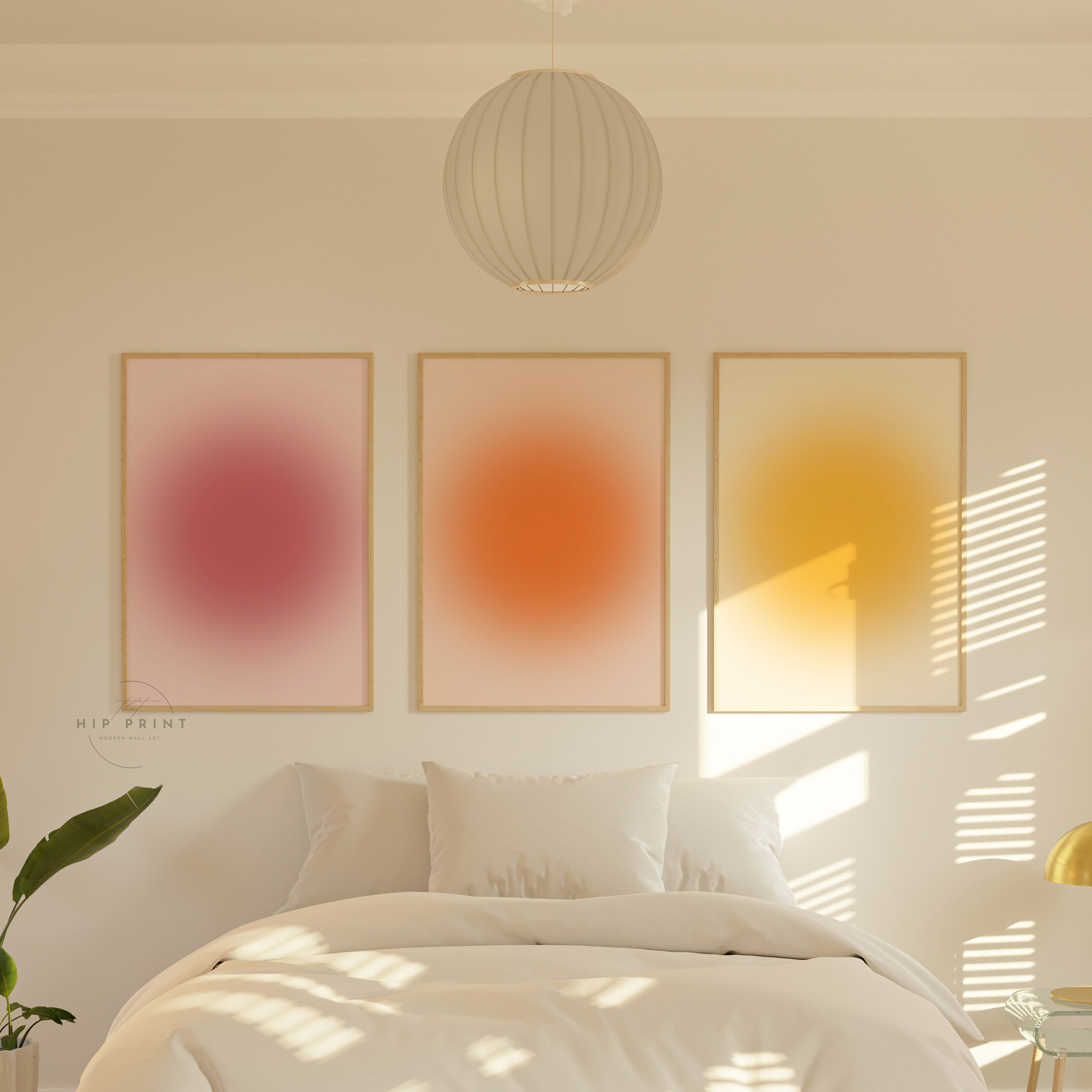 Positive Aura Posters Set of 3, Spiritual Poster, Grainy Gradient ...