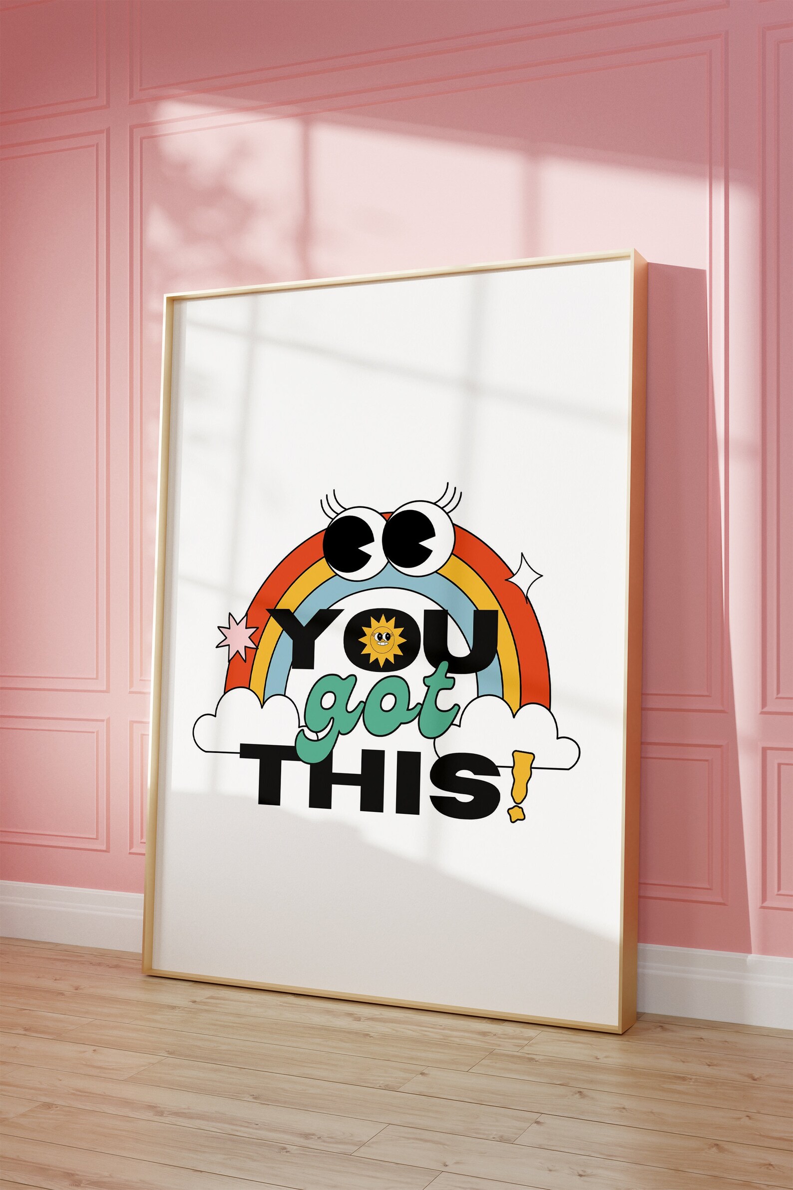Retro Groovy Print Vintage Retro Wall Art 70s Style Poster Trendy Print ...