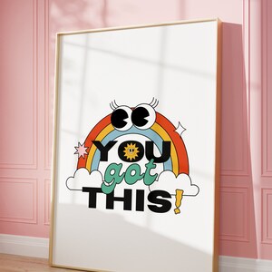 Retro Groovy Print Vintage Retro Wall Art 70s Style Poster Trendy Print ...