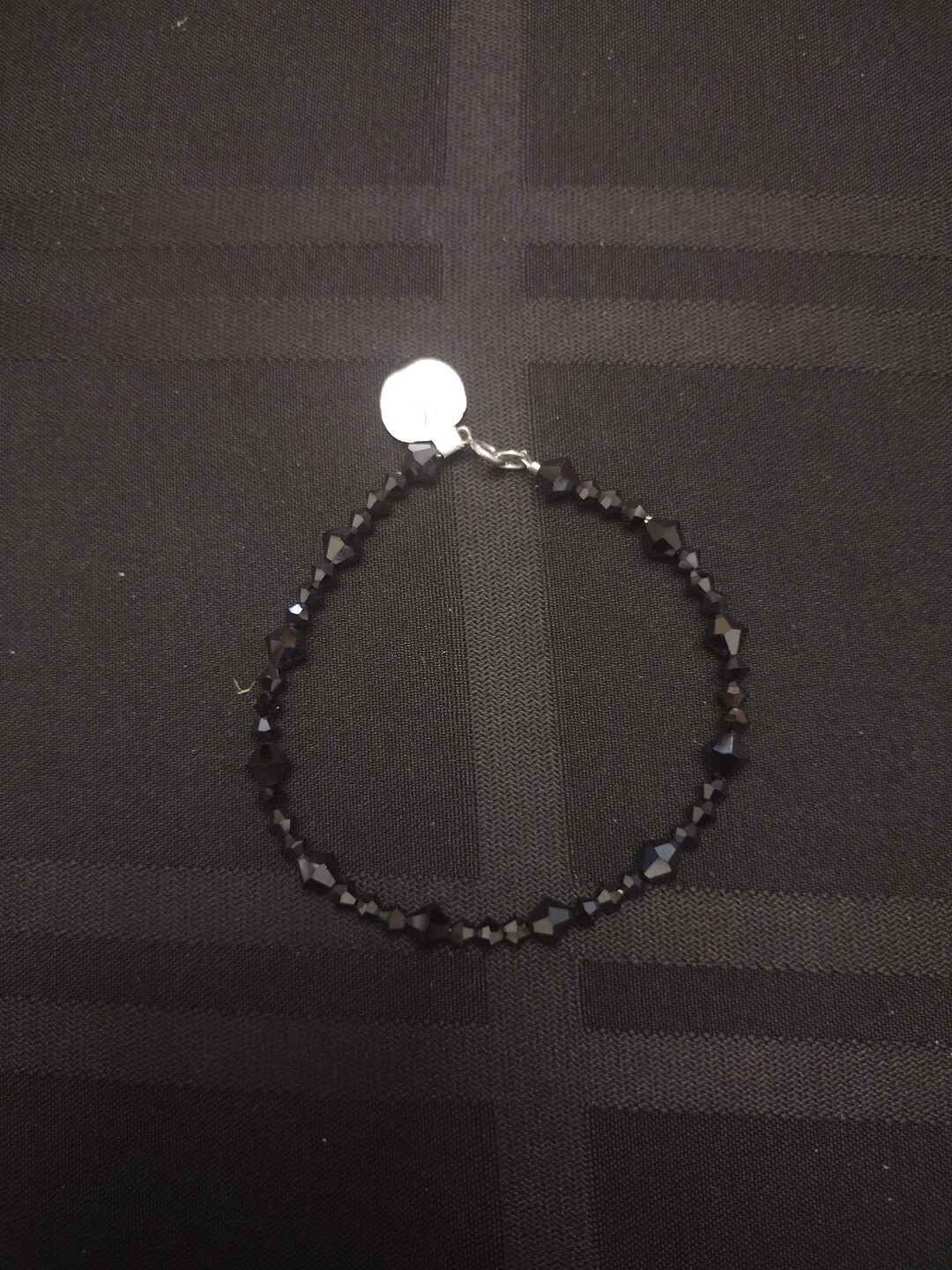 Black Beaded Bracelet - Etsy