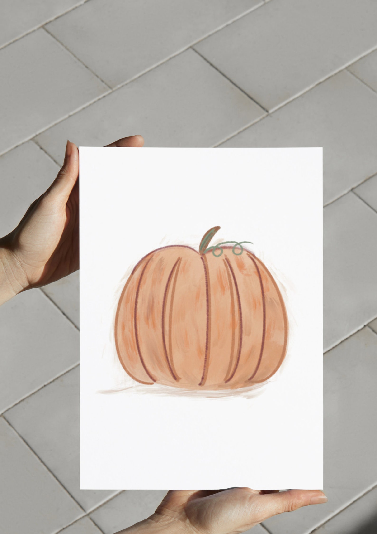 Fall Pumpkin Digital Wall Art - Etsy