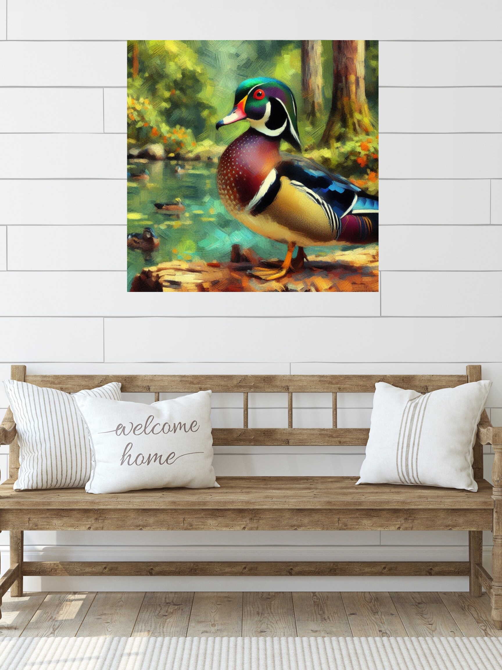 Wood Duck, the Woods' Duck, Gift for Duck Hunter, Cabin Decor, Canvas ...
