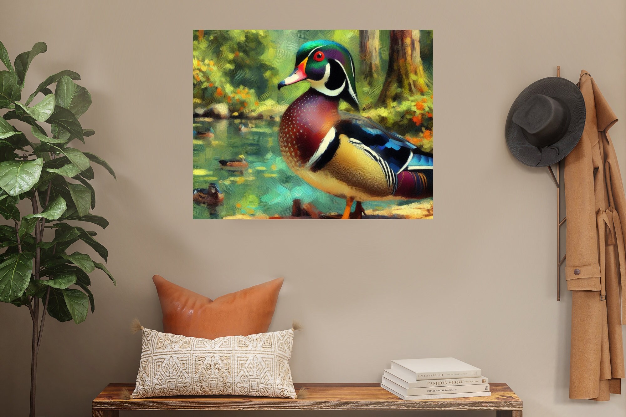 Wood Duck, the Woods' Duck, Gift for Duck Hunter, Cabin Decor, Canvas ...