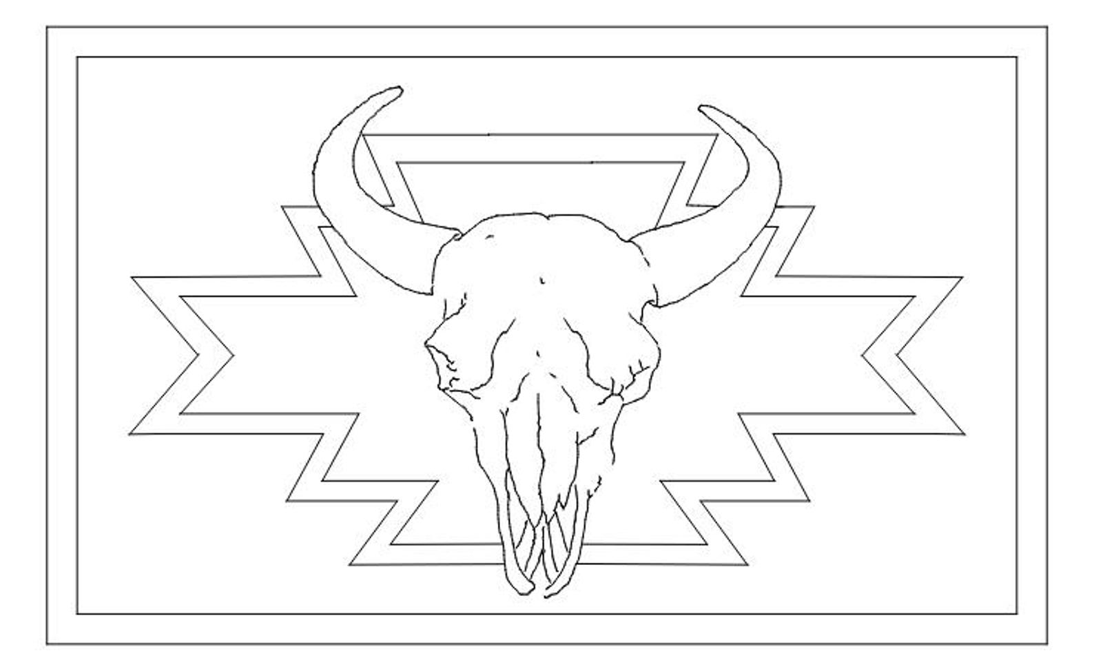 Aztec Cow Skull Lightburn & G-code - Etsy