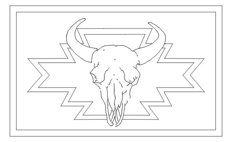 Aztec Cow Skull Lightburn & G-code - Etsy