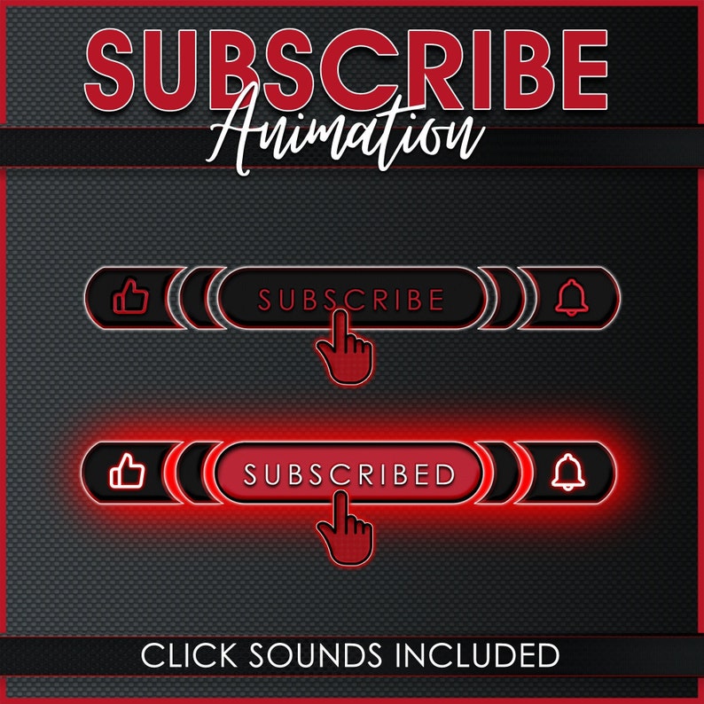 Animated Subscribe Button Animation for Your Youtube Channel Subscribe ...