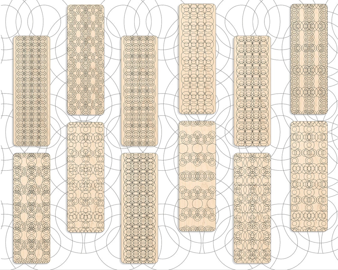 Circle Parametric Line Art Geometric Abstract Bookmark Pattern ...