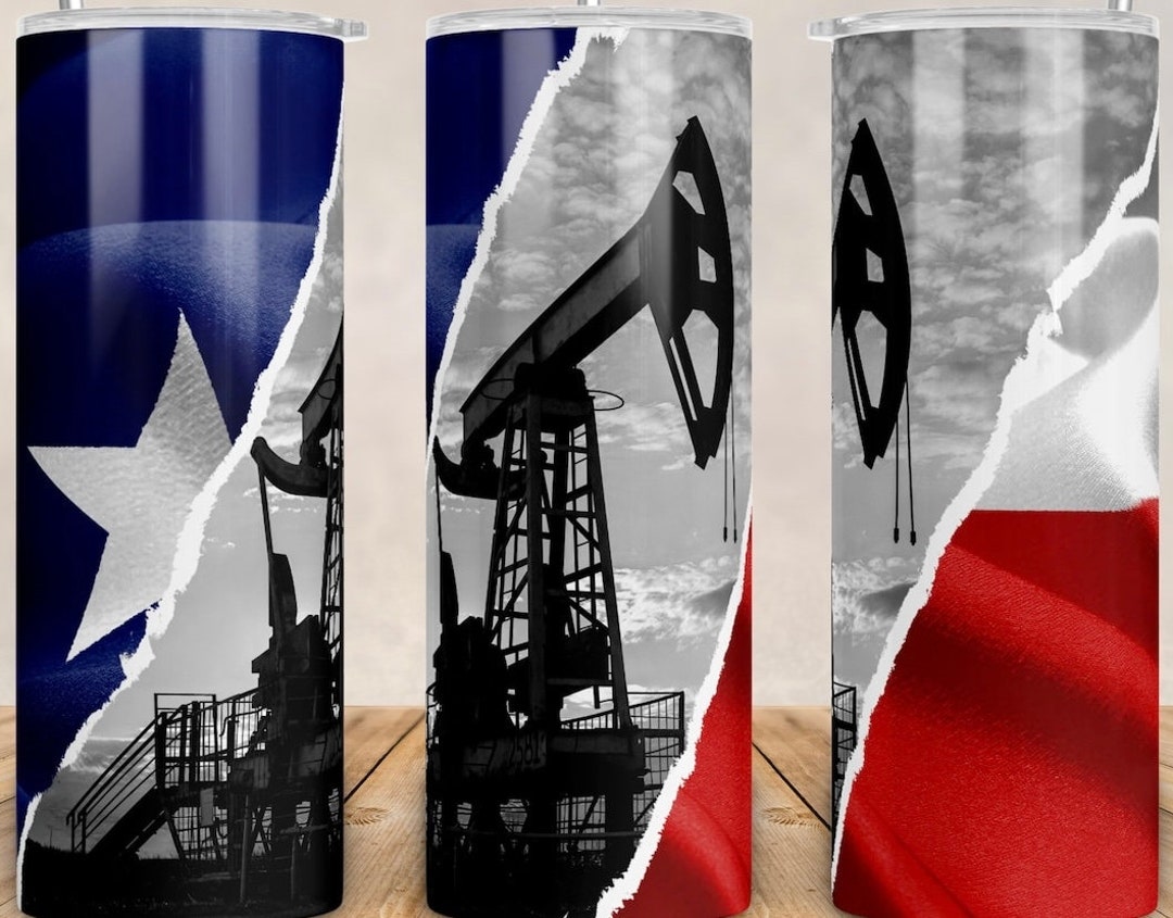Texas Flag Oil Field Worker 22 Oz Straight Wall Texas Pride Oil Rig - Etsy