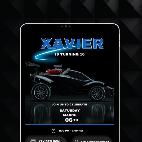 Rocket League Invitation - Etsy