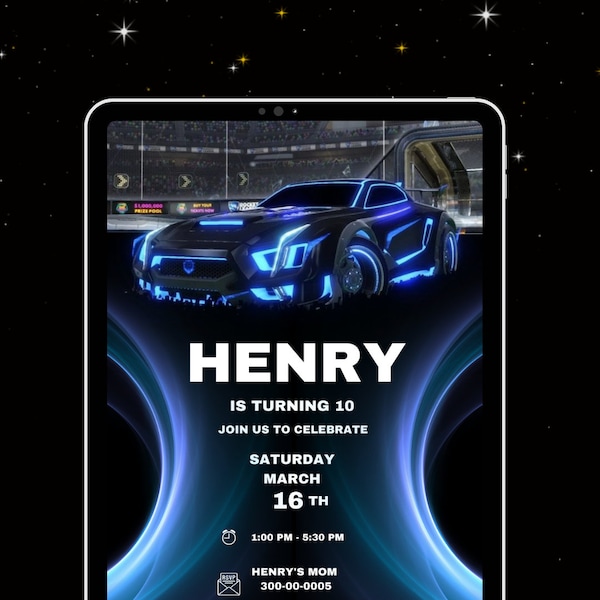 Rocket League Invitation - Etsy