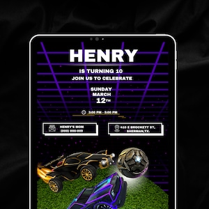 Rocket League Invitation - Etsy