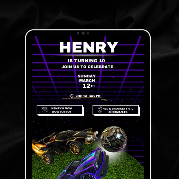 Rocket League Invitation - Etsy