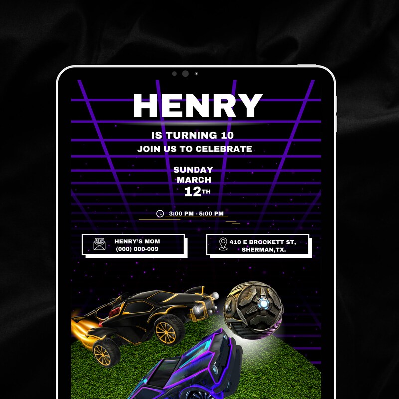 Rocket League Invitation - Etsy