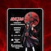 Ninja Anime Invitation - Etsy