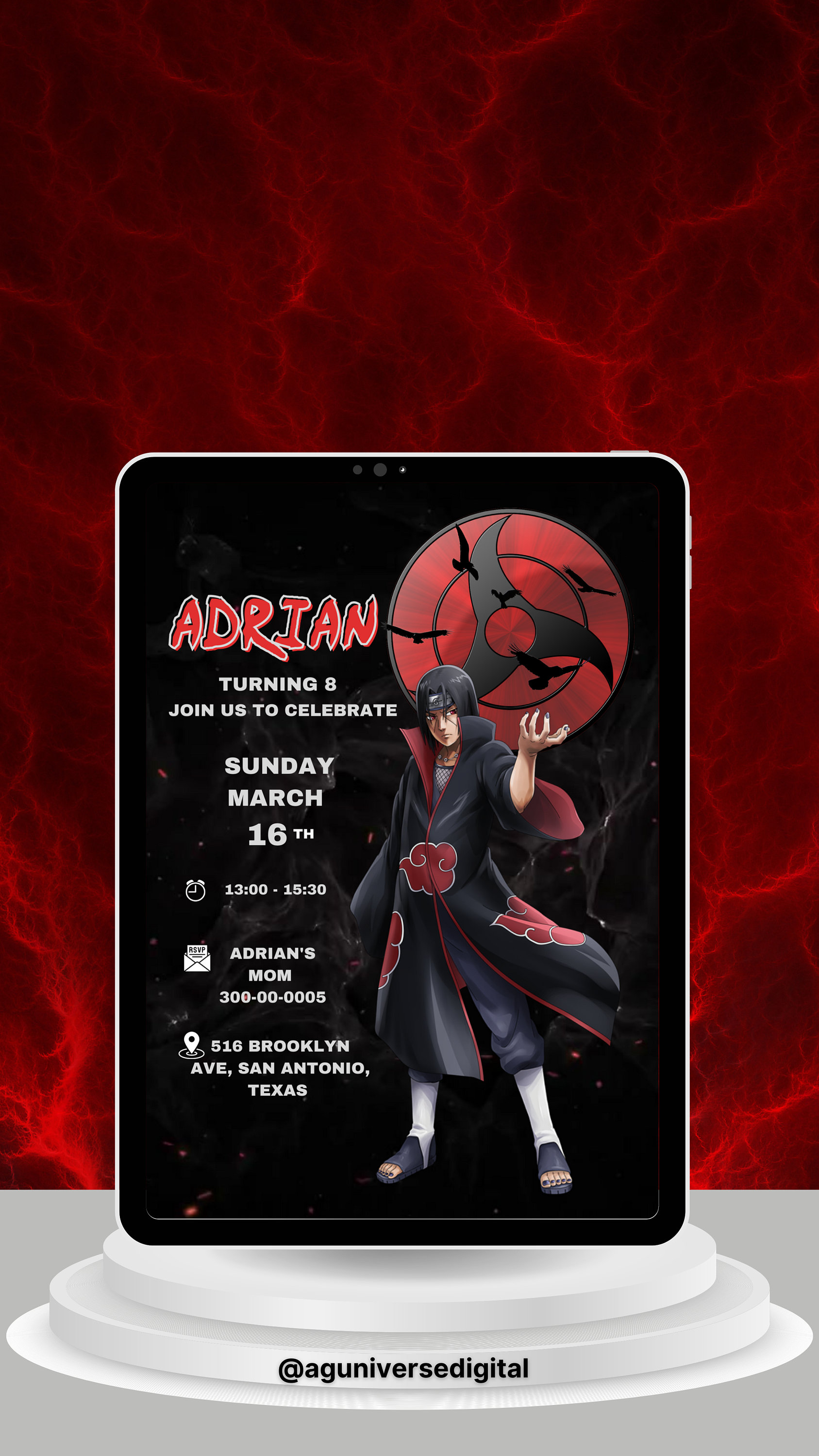 Ninja Anime Invitation - Etsy