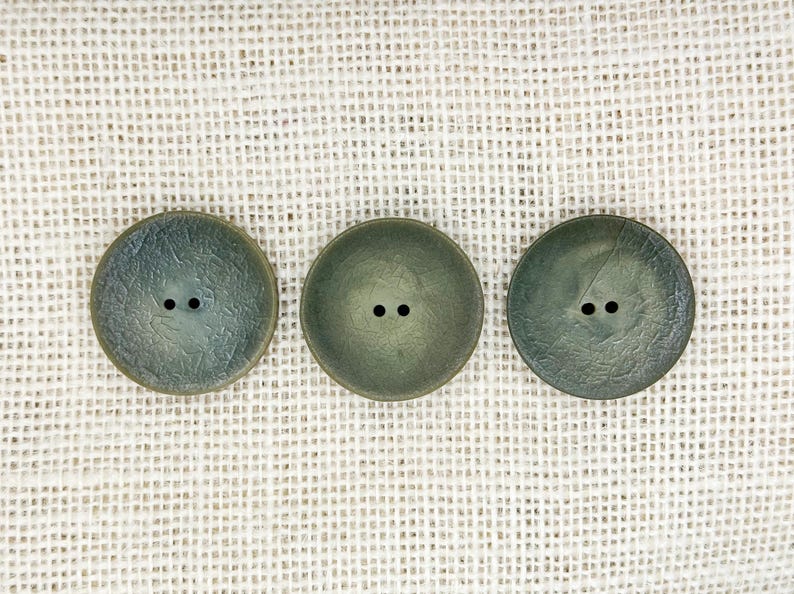 Set of 3 Vintage Brown Buttons, Large 1950's Buttons, Old Coat Buttons ...