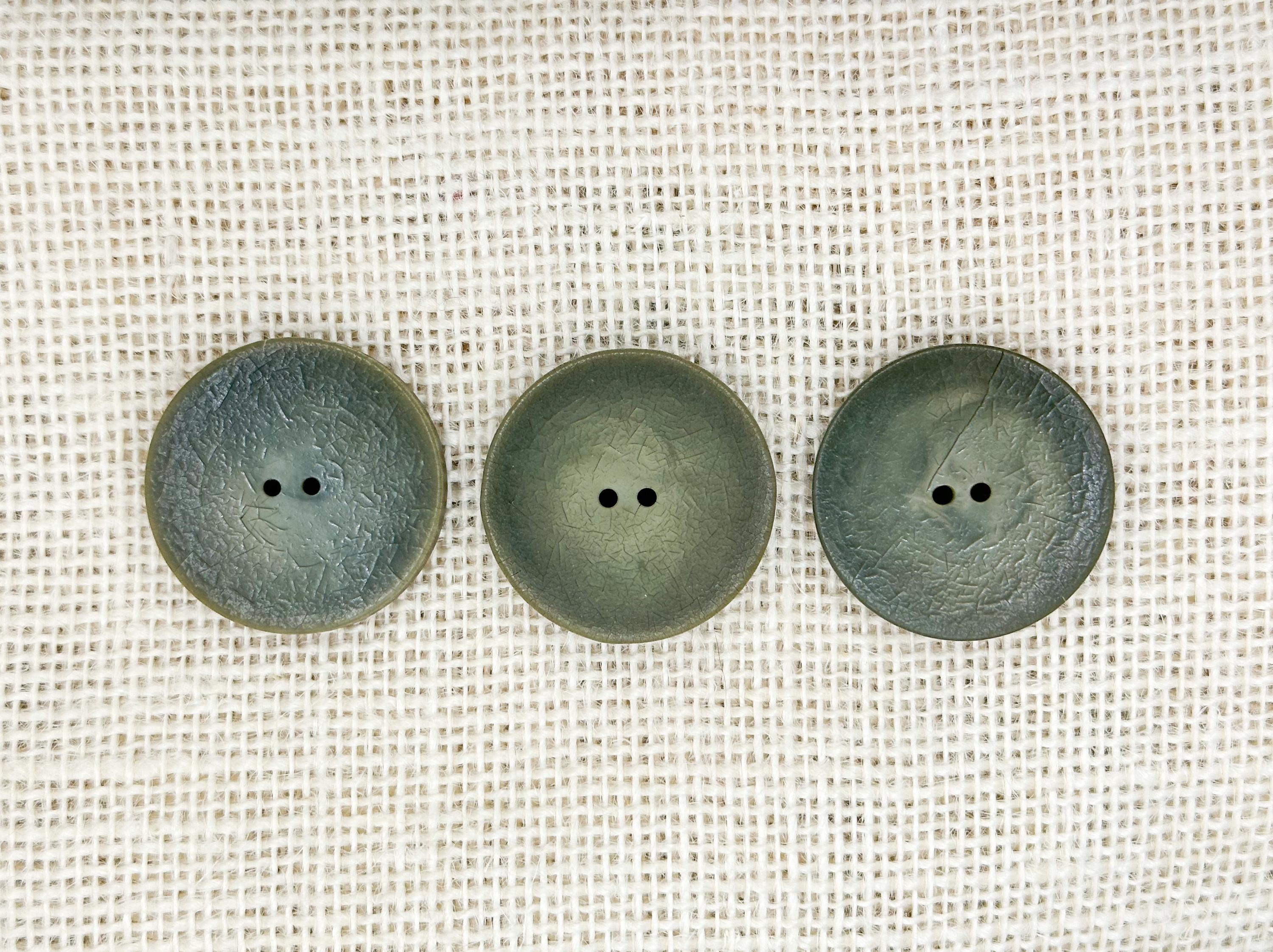 Set of 3 Vintage Brown Buttons, Large 1950's Buttons, Old Coat Buttons ...