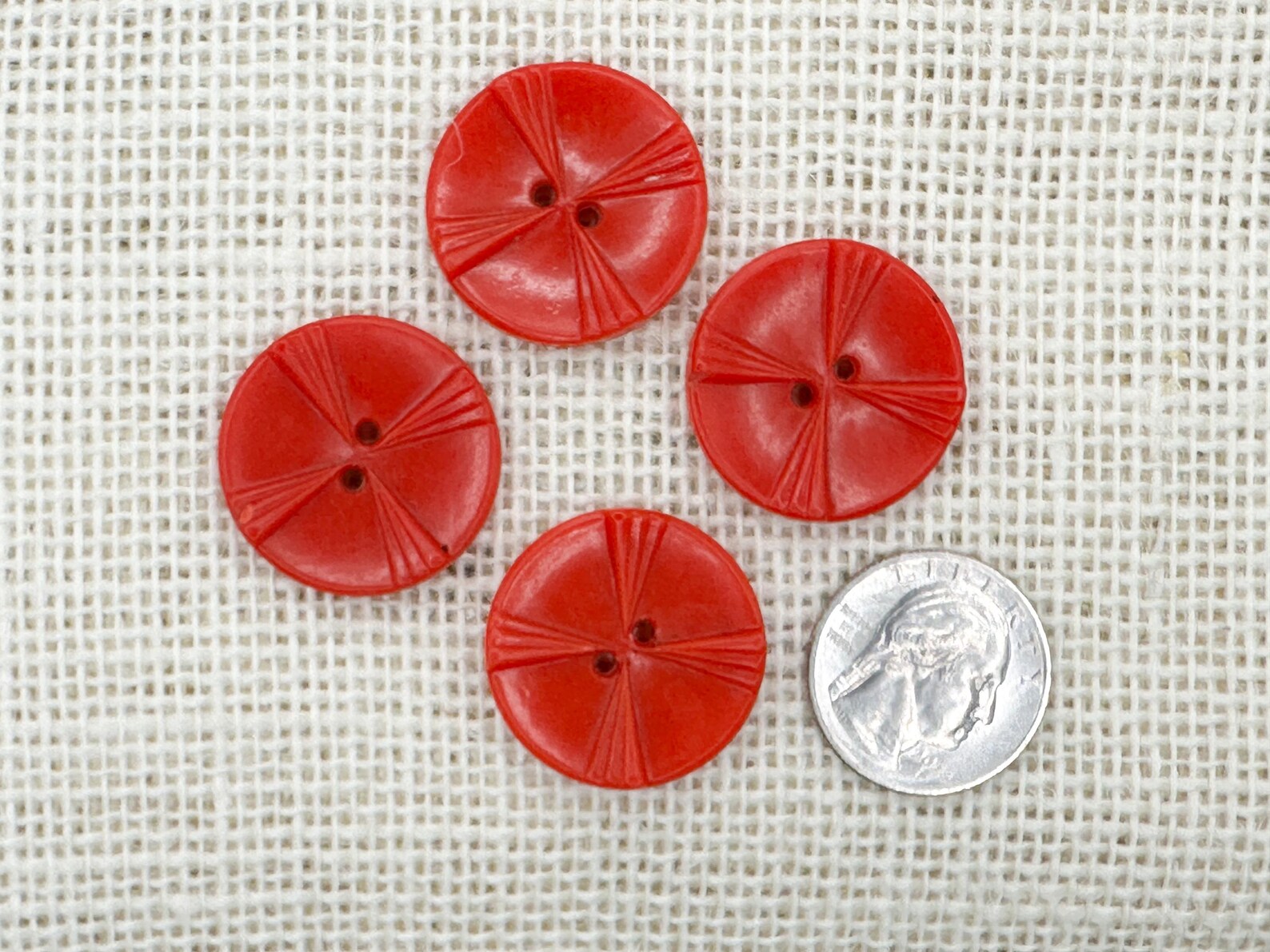 Red Vintage 1 Buttons, Red Buttons From the 60's, Classic Old Red 2 ...