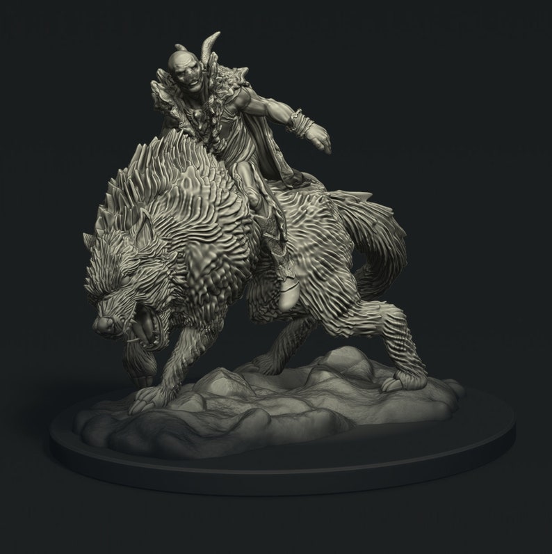 Warg-rider the Lord of the Rings LOTR STL 3D File - Etsy
