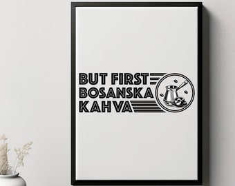 Bosanska Kafa, Kahva, Bosnian Coffee, Quality Canvas Wall Art Print ...