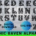 Gothic Raven Font Svg, Raven Svg, Crow Svg, Gothic Font, Raven Font ...