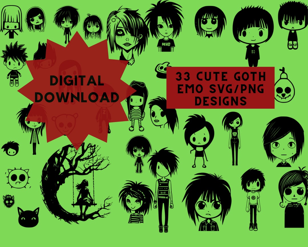 Goth SVG, Cute Goth Svg, Goth Girl Png, Cute Goth Girls Svg, Spooky ...