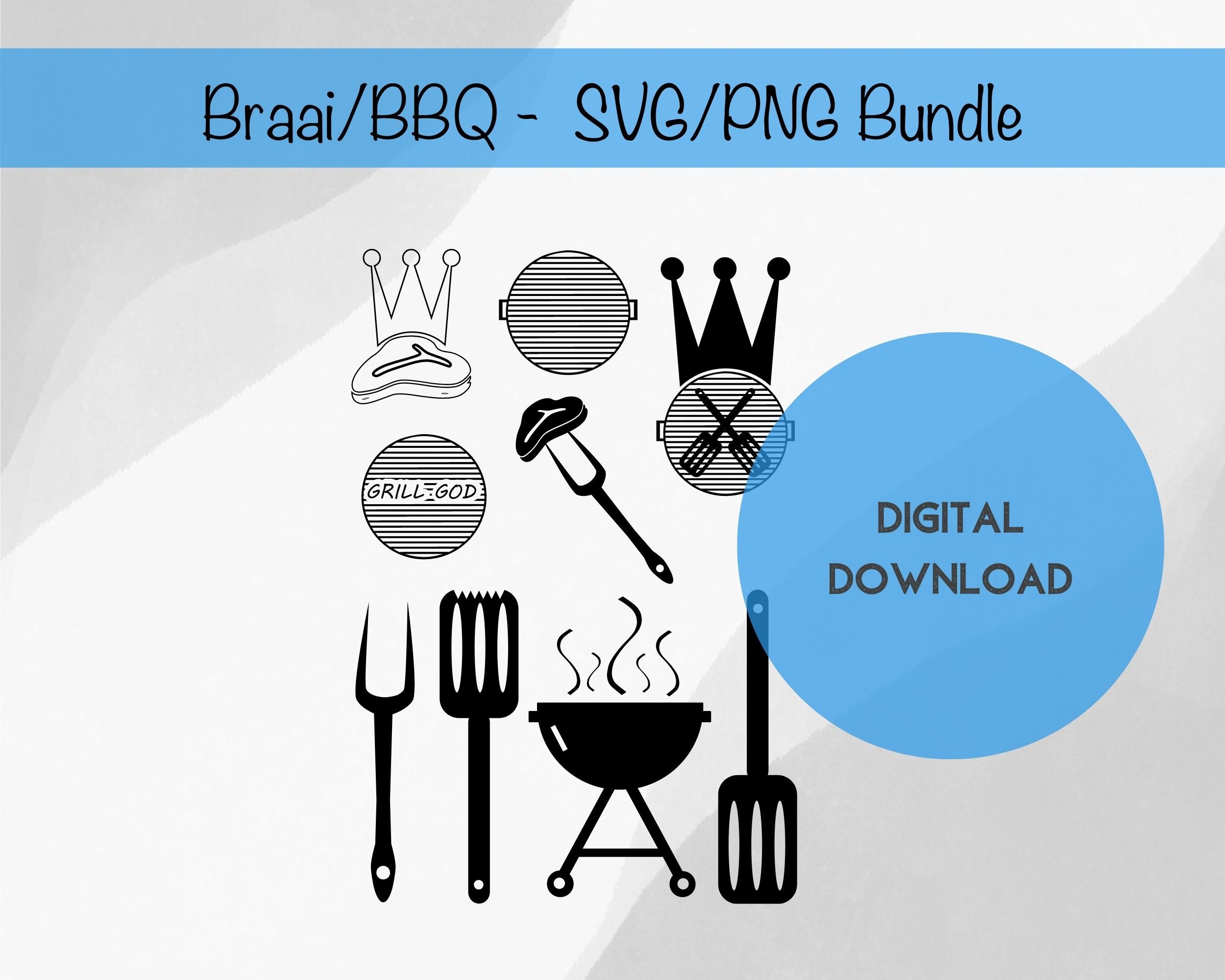 BBQ Grill Braai Themed Decals SVG/PNG for T-shirts Mugs - Etsy Ireland