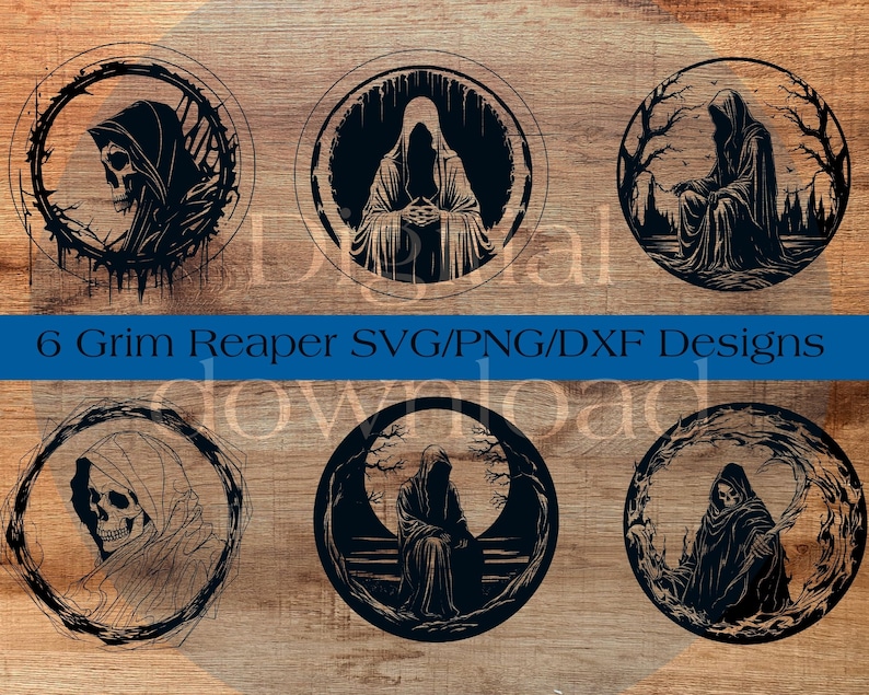 Grim Reaper Svg, Angels of Death Svg Bundle, Ghoul Svg, Death Svg, Grim ...