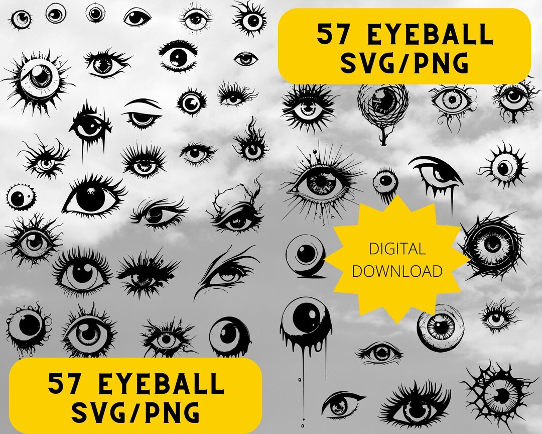 Eyeball Svg, Eye Svg, Fantasy Eye Svg, Evil Eye Svg, All Seeing Eye Svg ...