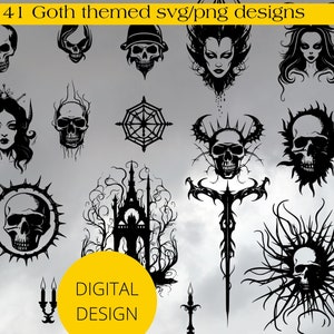 Goth SVG, Gothic Decals, Goth Svg ,skeleton Svg, Romantic Goth, Dark ...