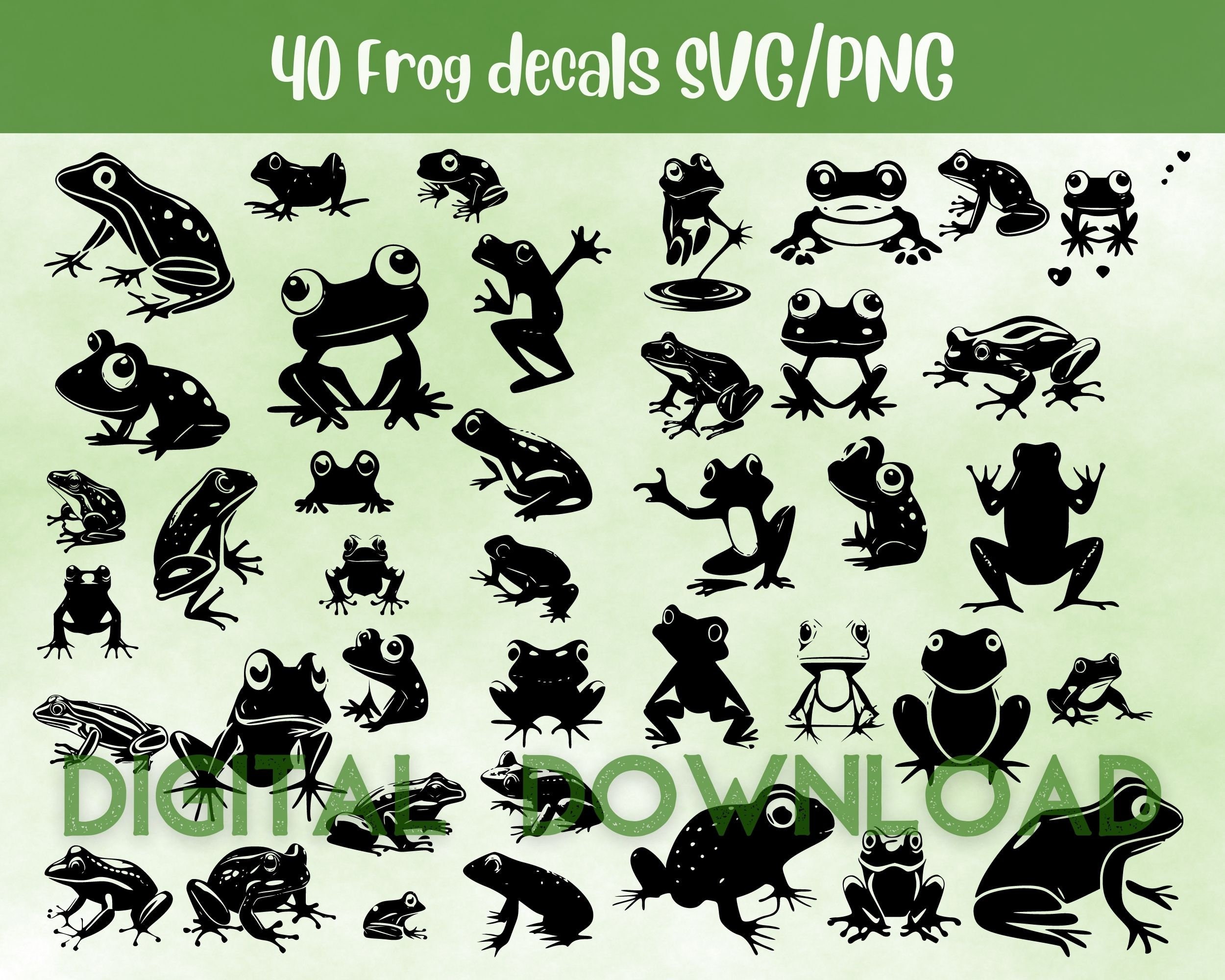 Frog Svg | Frog Clipart | Frog Silhouette | Frog Vector | Frog Monogram ...