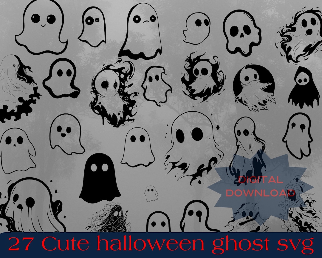 Halloween Svg, Cute Ghost Svg, Ghost Svg, Spooky Svg, Cute Svg, Cute ...