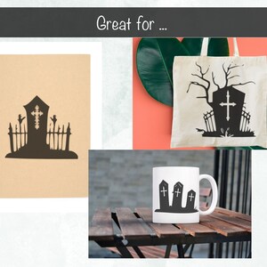 Spooky Graveyard SVG/PNG Bundle. Halloween Svg,haunted Tombstone Vector ...