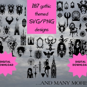 Goth SVG, Gothic Decals, Goth Svg ,skeleton Svg, Romantic Goth, Dark ...