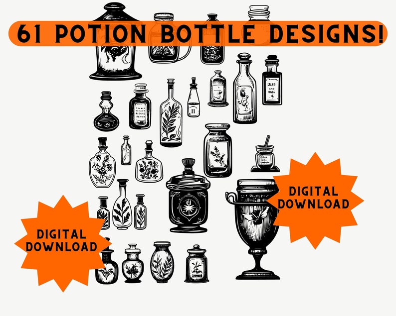 Apothecary SVG, MEGA Bundle, Gothic Svg, Apothecary Bottles Svg, Witch ...