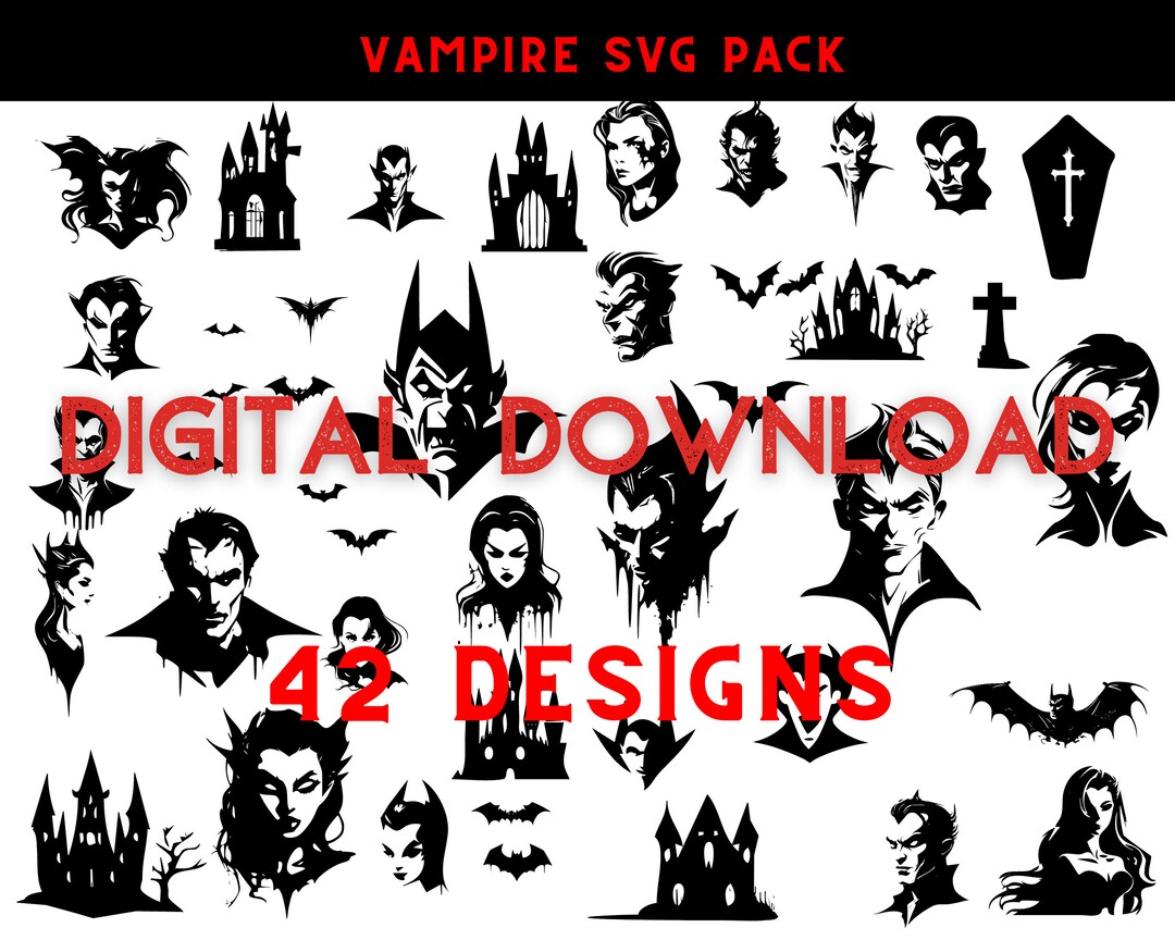 Vampire SVG, Halloween Svg, Svg, Spooky Svg, Trick or Treat, Dark Night ...