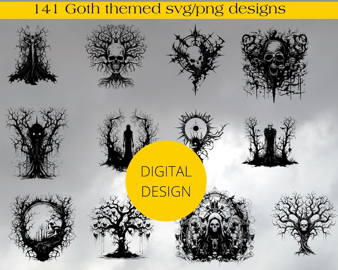 Goth SVG, Gothic Decals, Goth Svg ,skeleton Svg, Romantic Goth, Dark ...