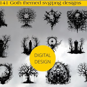 Goth SVG, Gothic Decals, Goth Svg ,skeleton Svg, Romantic Goth, Dark ...
