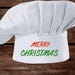 Merry Christmas Chef Hat Embroidered, Embroidered Chef Hat, Christmas ...