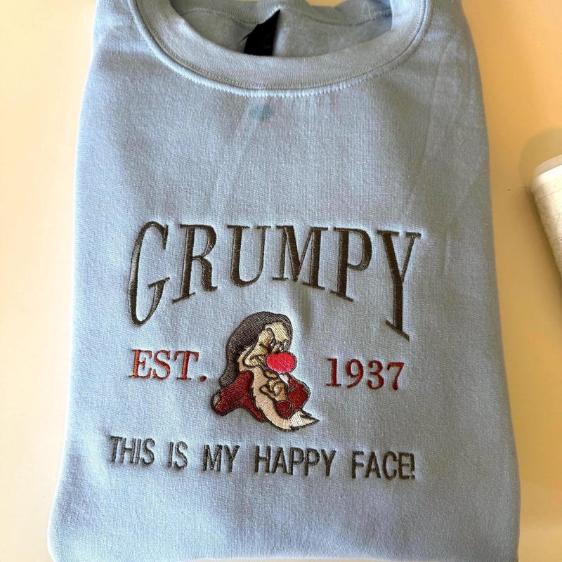 Embroidered Grumpy Shirts - Etsy