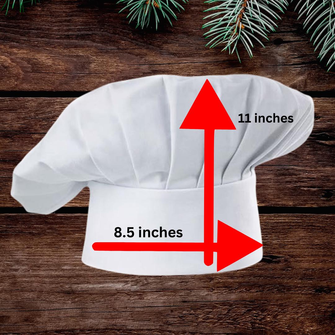 Merry Christmas Chef Hat Embroidered, Embroidered Chef Hat, Christmas ...